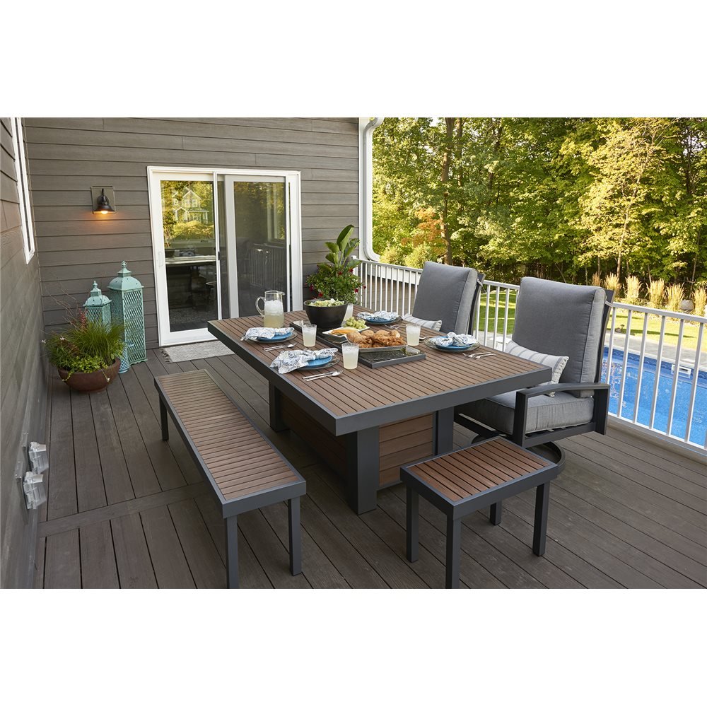 Kenwood Linear Dining-Height Fire Pit Table | Eternal Flame Outdoors